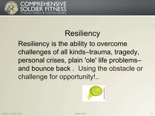 2014 Master Resiliency Training by Cary McEntee | PPTX