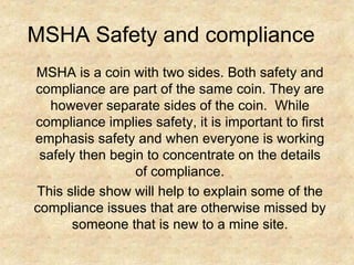 2014 msha compliance amm | PDF