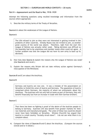 2014 national 5 history exam | PDF