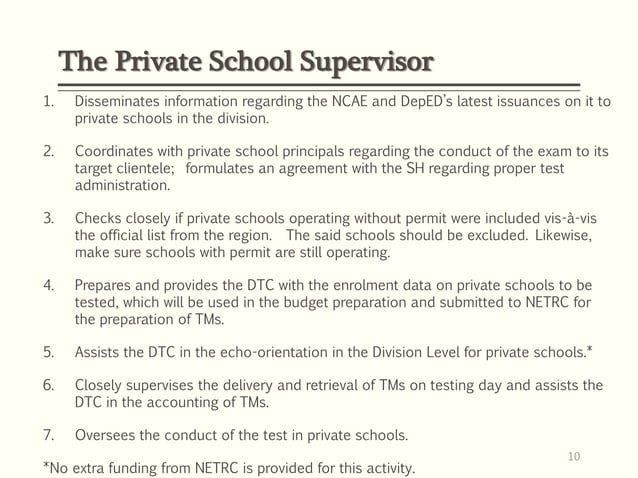 2014 ncae test admin guidelines ms. dolly pagatpatan | PPTX ...