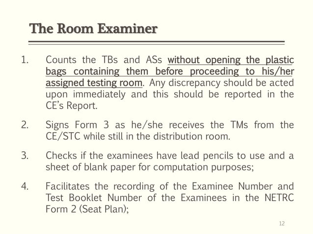 2014 ncae test admin guidelines ms. dolly pagatpatan | PPTX ...