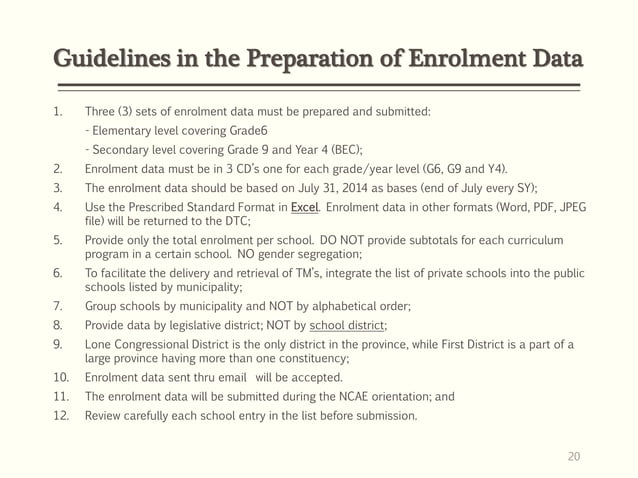 2014 ncae test admin guidelines ms. dolly pagatpatan | PPTX ...