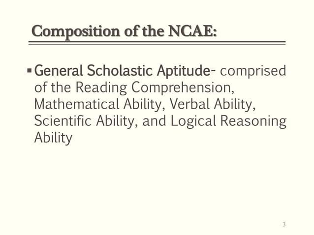 2014 ncae test admin guidelines ms. dolly pagatpatan | PPTX ...