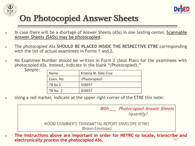 2014 ncae test admin guidelines ms. dolly pagatpatan | PPTX ...