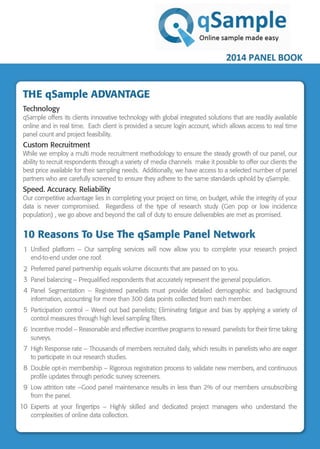 2014 qSample Panel Book | PDF | Books and Literature