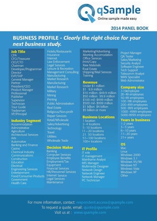 2014 qSample Panel Book | PDF | Books and Literature