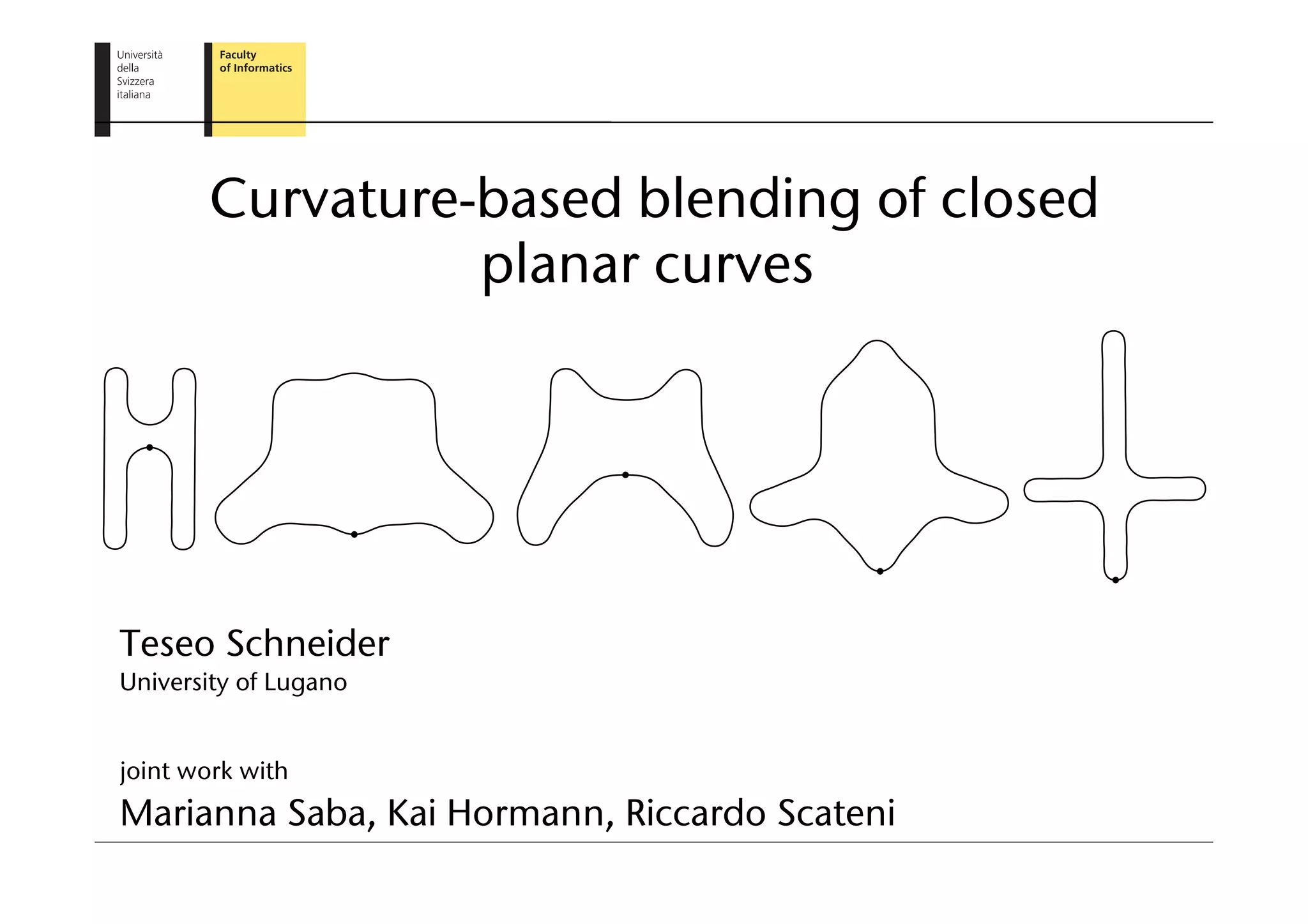 Curvature-based blending of closed planar curves | PDF | Science