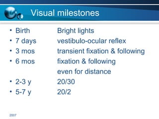 2014 Basic Pediatric Vision Examination | PPT