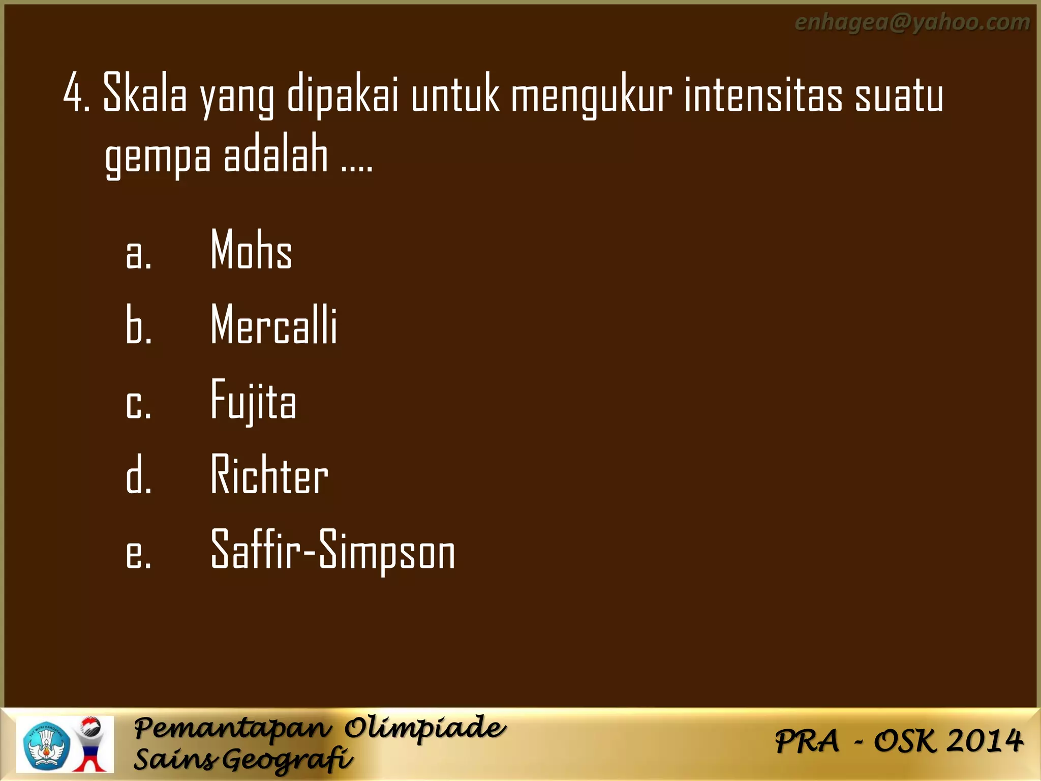 Soal Latihan OSK Geografi nhuda | PPT