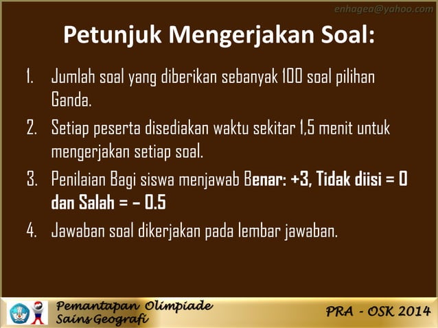Soal Latihan OSK Geografi nhuda | PPT