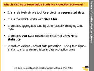 DDI Data Description Statistics Protection Software | PDF