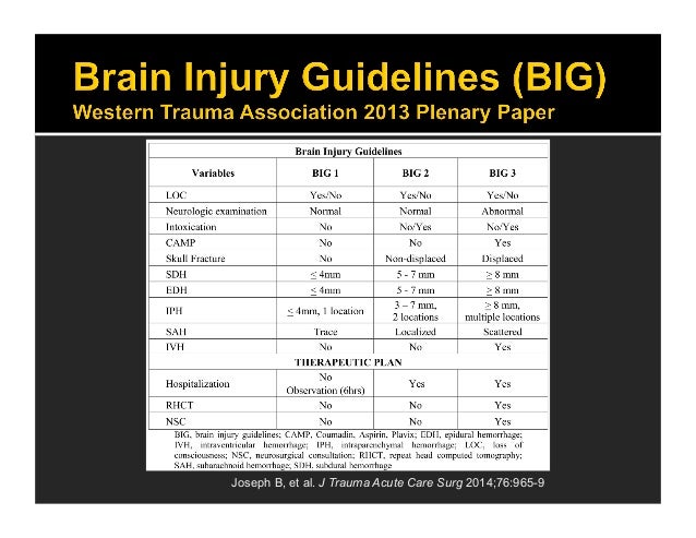 Traumatic Brain Injury Pearls and Pitfalls (2014)