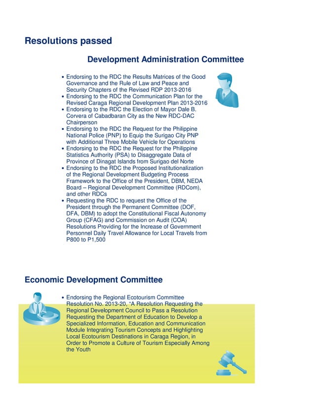 2014 CARAGA REGIONAL DEVELOPMENT COUNCIL ACCOMPLISHMENT REPORT | PDF