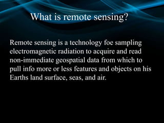 Remote Sensing | PPT