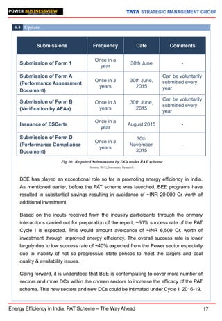 Report Energy Efficiency in India: PAT Scheme - The Way Ahead | PDF