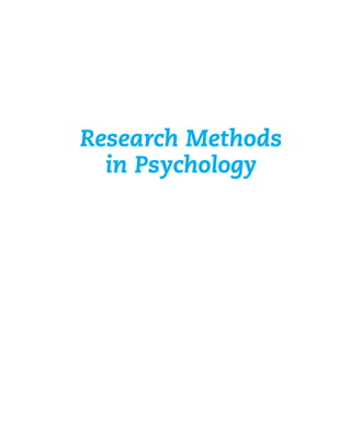 12345 Research Methods in Psychology. Pdf | PDF