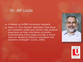 Using Lizzio’s ‘Five Senses’ to Shape Residents’ First Year Experience ...