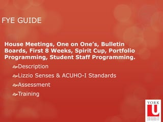 Using Lizzio’s ‘Five Senses’ to Shape Residents’ First Year Experience ...