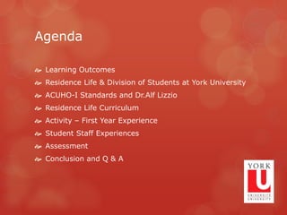 Using Lizzio’s ‘Five Senses’ to Shape Residents’ First Year Experience ...