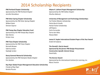 2014 scholarship winners | PPT
