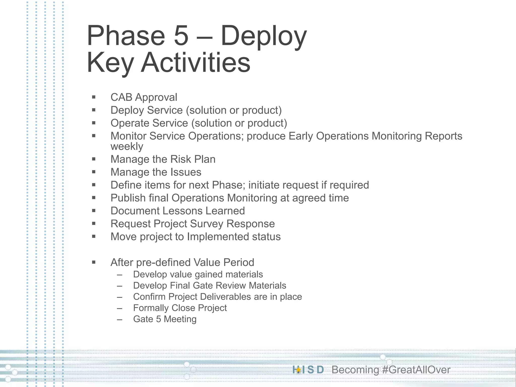 2014 sdlc project and gate process rollout published v6 | PPTX