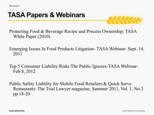 Gluten-Free Food Product Safety: Misbranding and Adulteration | PPT