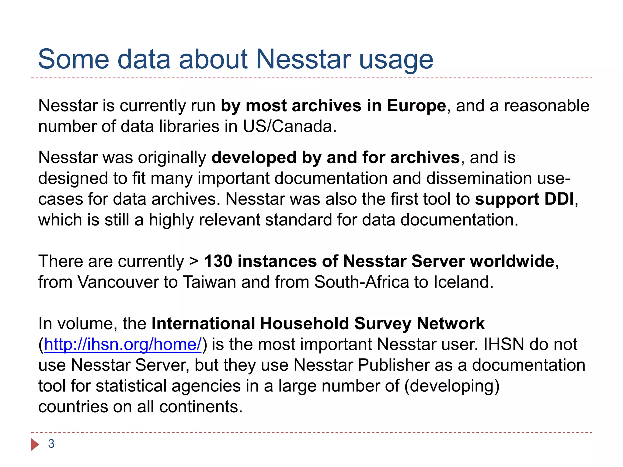NESSTAR: Preparing, viewing, analyzing, downloading | PDF
