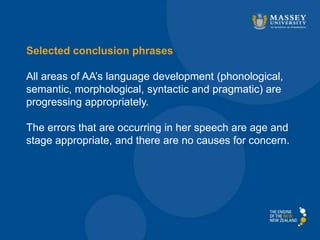 2014 speech and language development assignment 2 workshop 1 | PPT