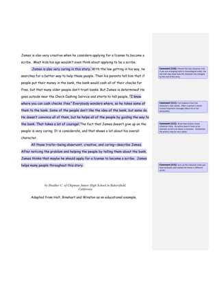 2014 sr character analysis paper | PDF