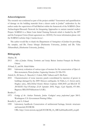 The State of Conservation of the Architectural Structures and Mortar ...