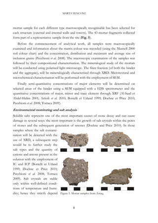 The State of Conservation of the Architectural Structures and Mortar ...