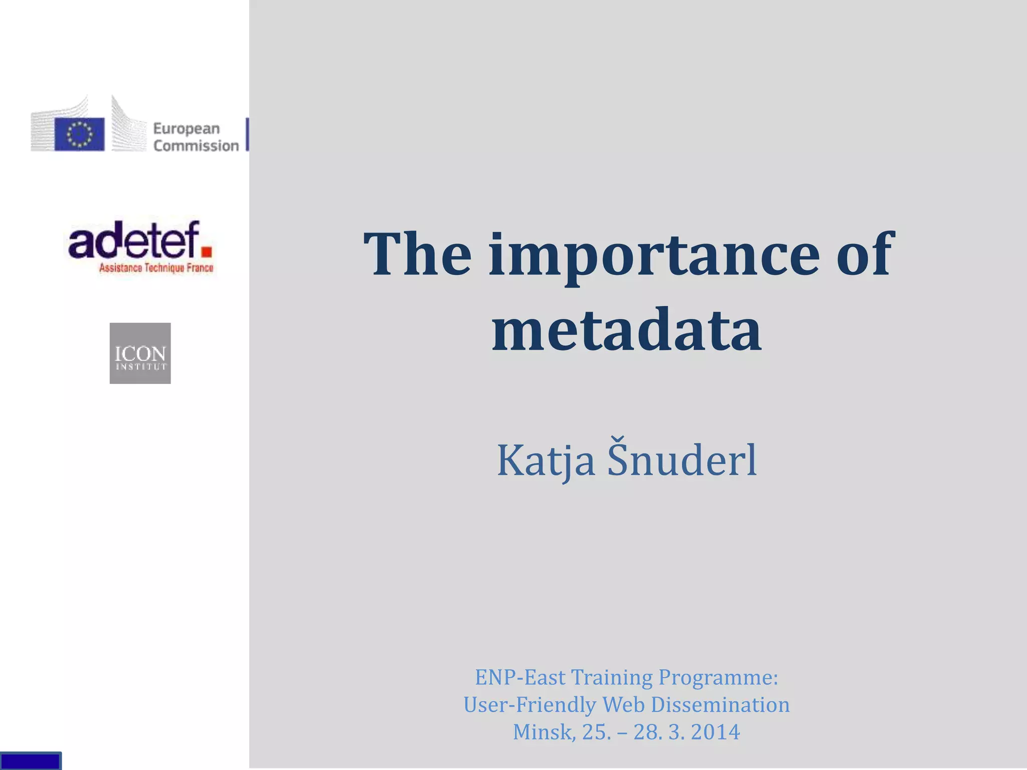 The Importance of Metadata | PPTX