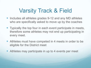 2014 Track Parent Meeting | PPTX