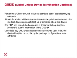 Strategies for meeting FDA's UDI Rule | PPT