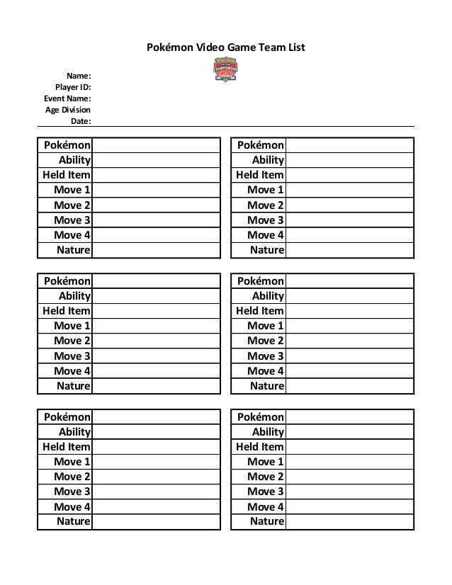 VGC 2014 - Pokémon X&Y Team List