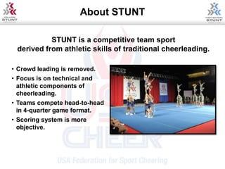 Introduction to STUNT | PPTX | Cheerleading | Sports