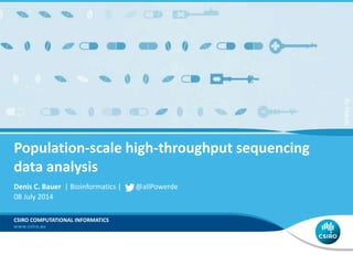 Population-scale high-throughput sequencing data analysis | PPTX | Computer Software and ...