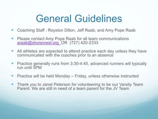 2014 Cross Country Parent Meeting | PPT