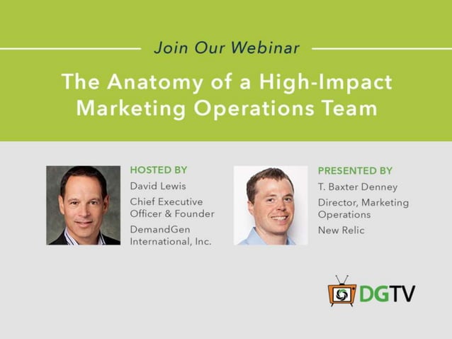 The Anatomy of a High-Impact Marketing Operations Team | PPT