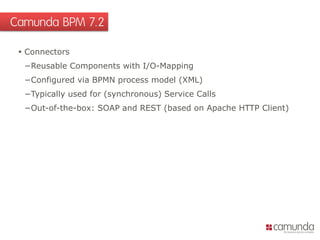 Camunda BPM 7.2: Connectors, Data, Scripting (English) | PPT