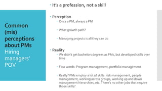 Perceptions of Project Managers in the Job Marketplace (and what to do ...
