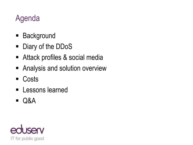 Surviving a DDOS Attack | PPTX