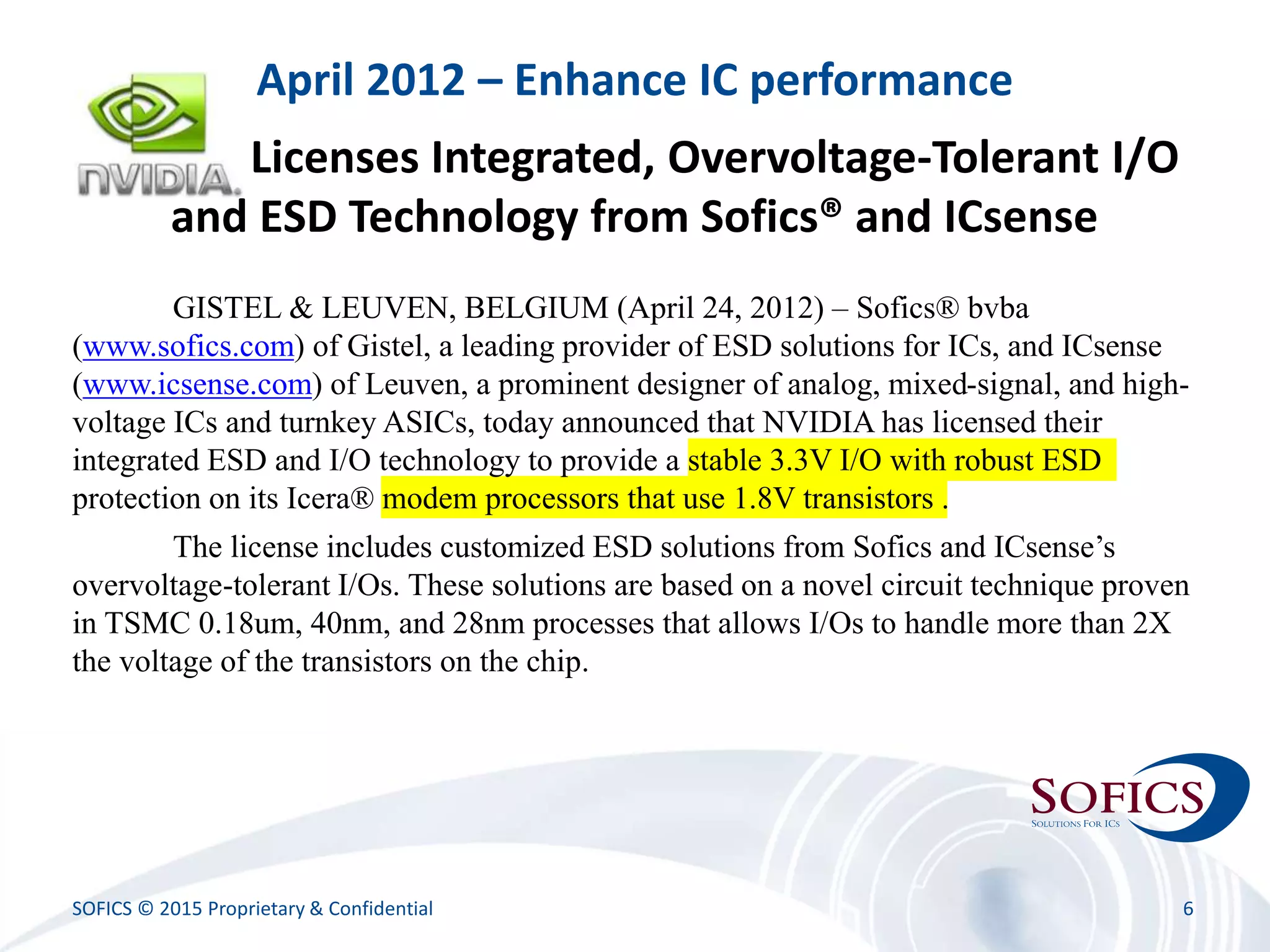 Introduction to TakeCharge on-chip ESD solutions from Sofics | PPTX