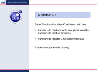 Use of Lua in Lab Devices | PPT