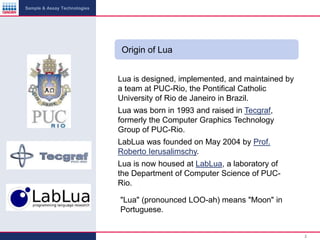 Use of Lua in Lab Devices | PPT