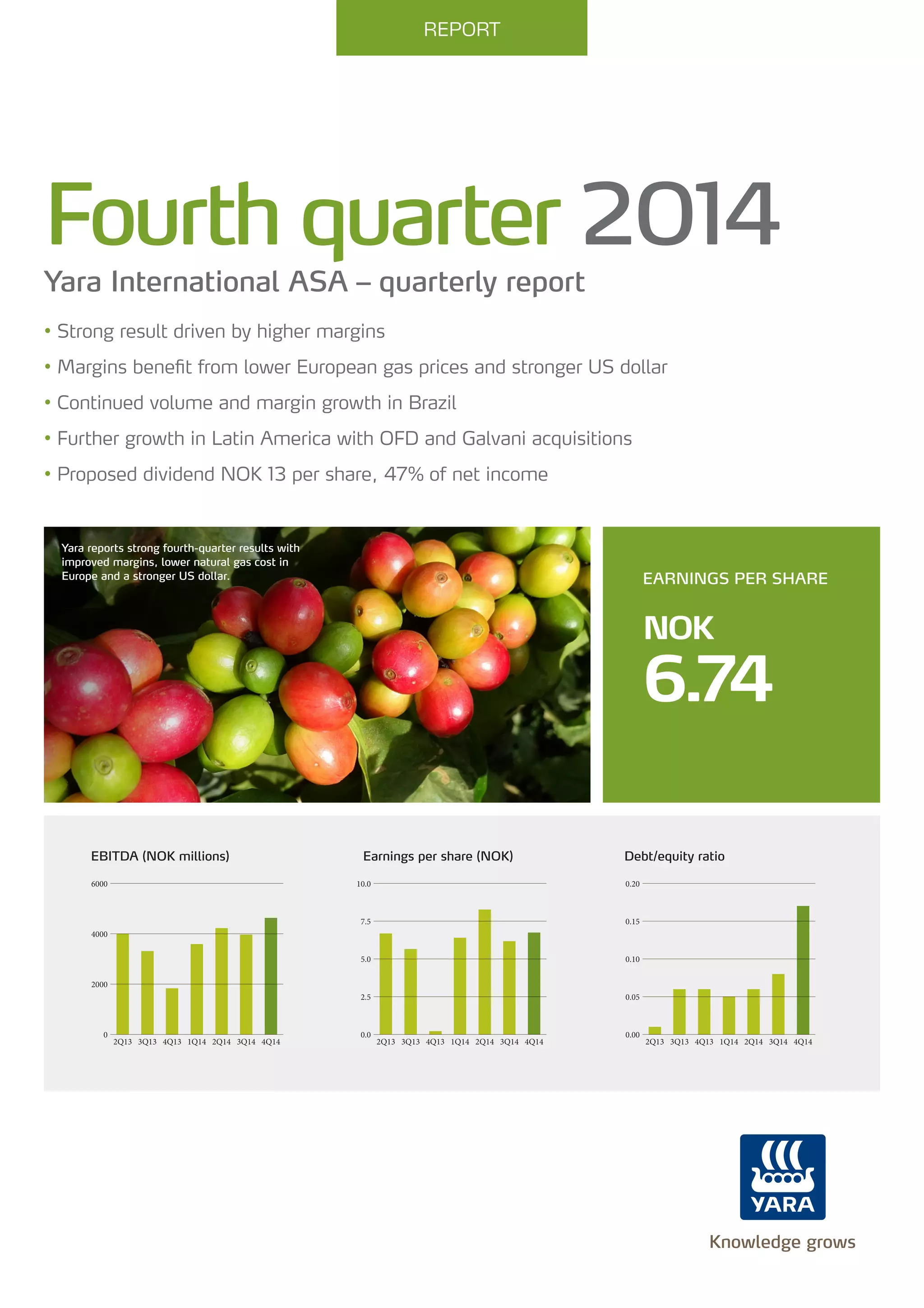 Yara Q4 Report 11 february 2015 | PDF