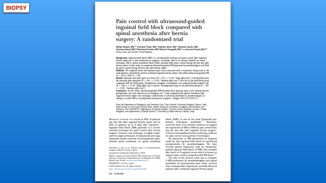 Pain control with ultrasound-guided inguinal field block compared with ...