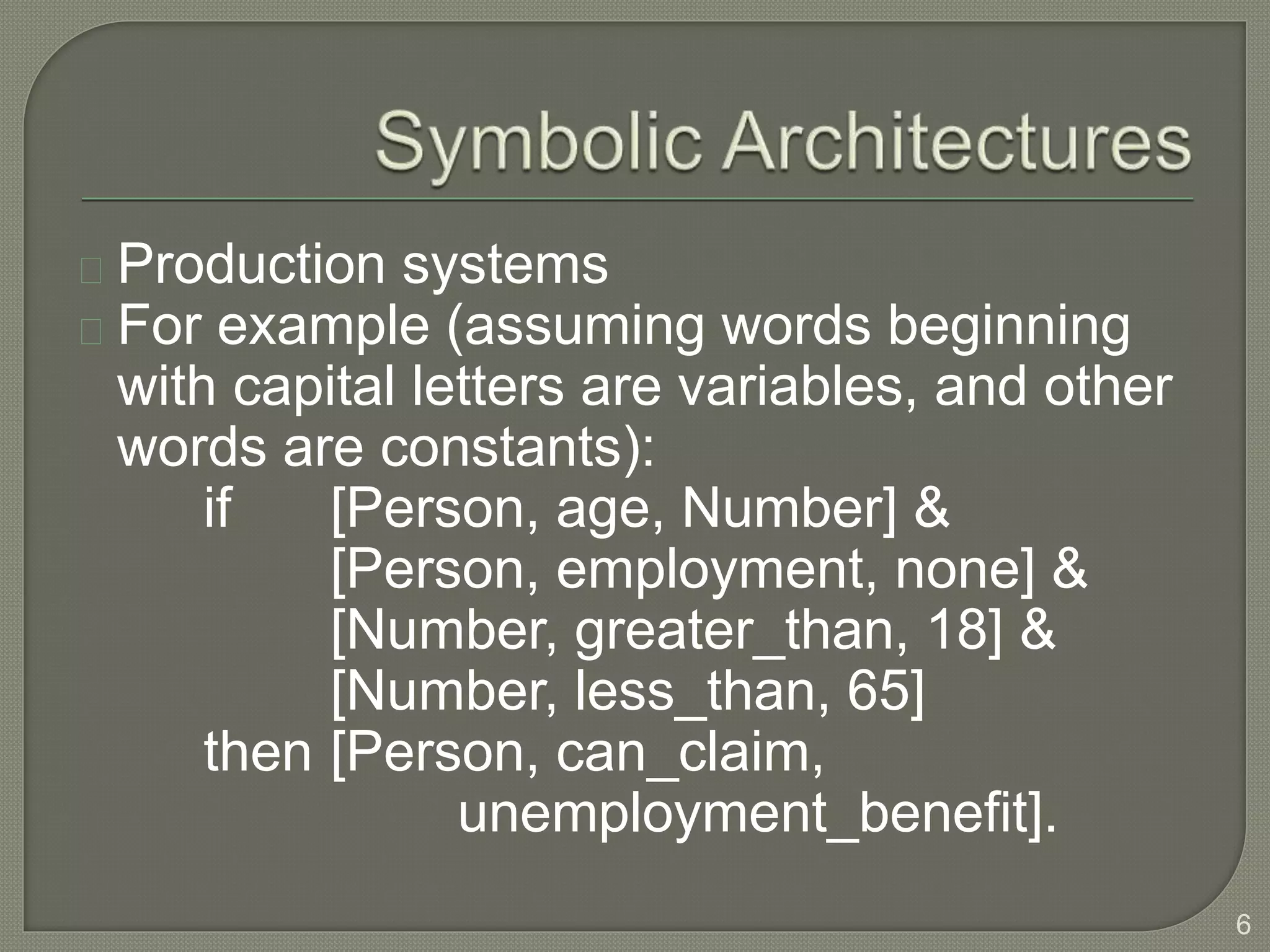 Cognitive architectures | PPTX