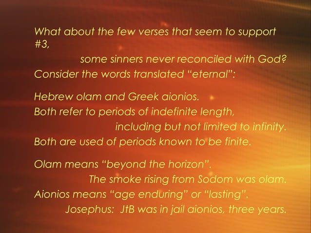 Restorationism (aka Christian Universalism) | PPT