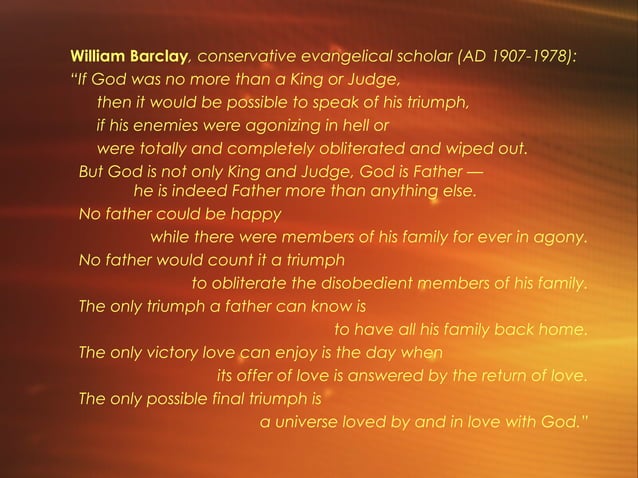 Restorationism (aka Christian Universalism) | PPT